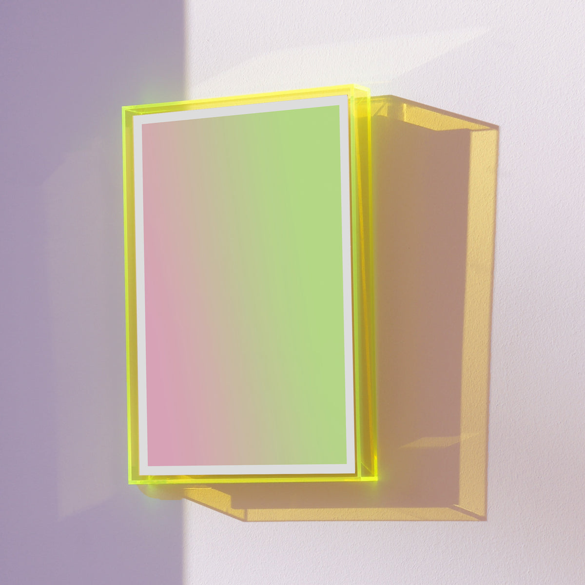 Colour Blocking Artprint im Pop Art Neon Rahmen | von VINTA SERIES